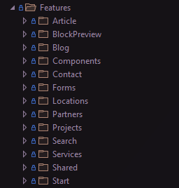 Features folder in Optimizely 12